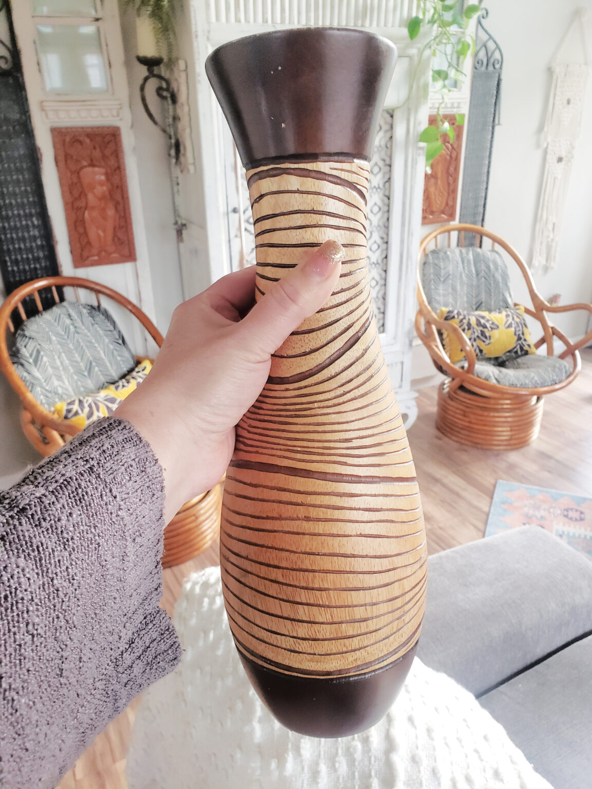 DIY neutral beaded vases – twelveOeight